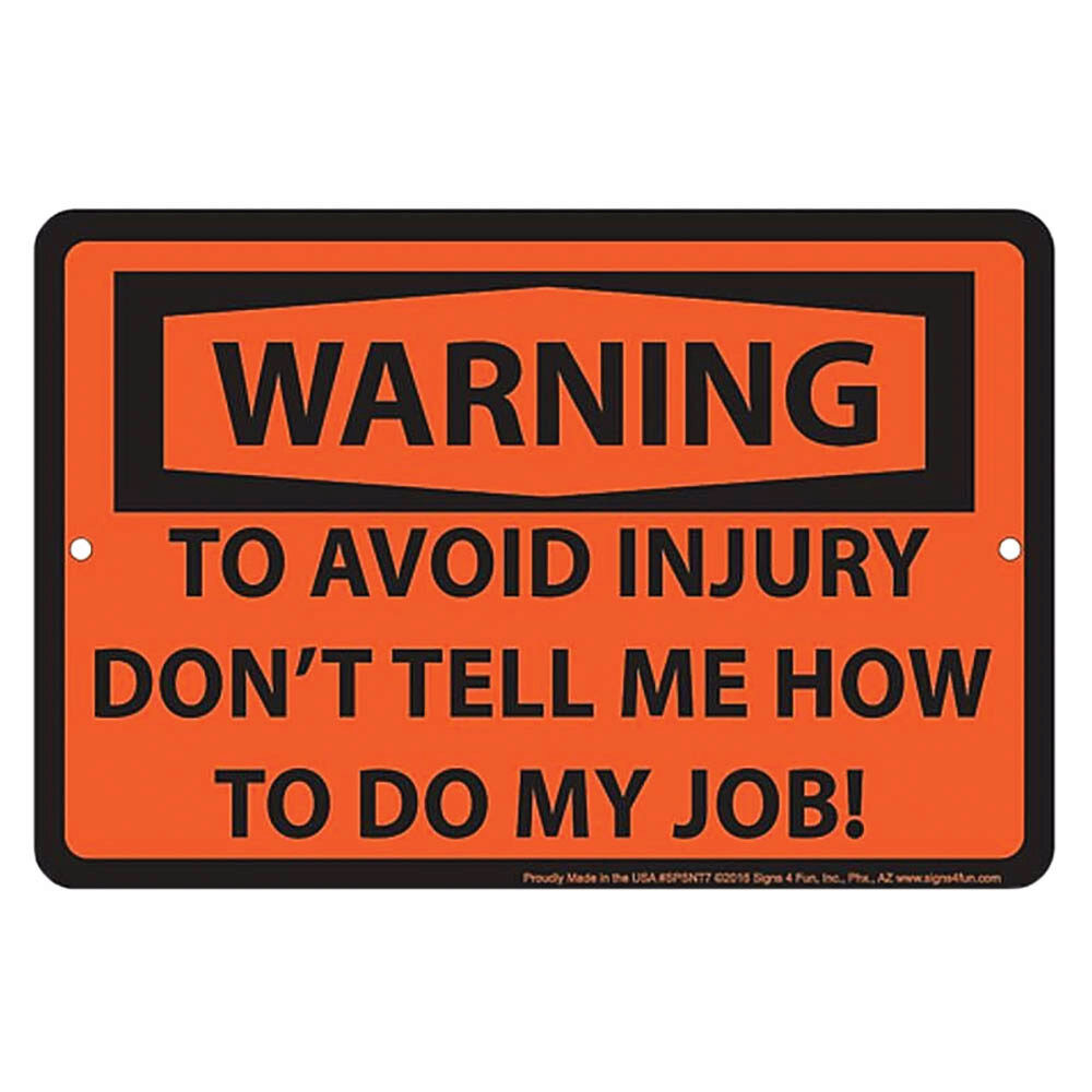 Warning: Avoid Injury Metal Sign SPSNT7 | Military Issue Collectibles