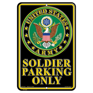 U.S. Army Logo Soldier Parking Only Sign | Military Issue Collectibles