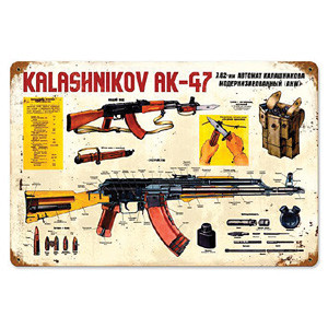 Kalashnikov AK-47 Metal Sign | Military Issue - The #1 Source For High ...