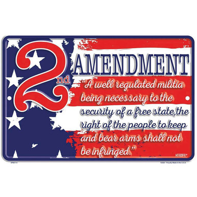 2nd Amendment Security Metal Sign | Military Issue Collectibles