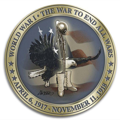 WWI Round Metal Sign | Military Issue Collectibles