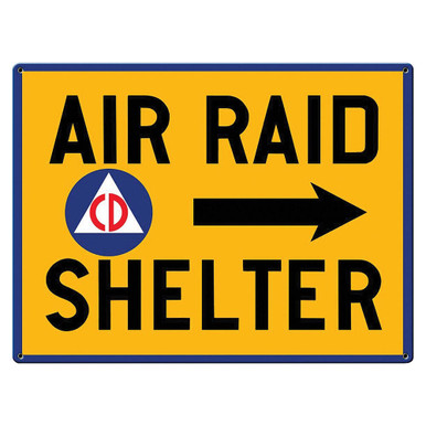 Air Raid Shelter Metal Sign AMIC886 | Military Issue Collectibles