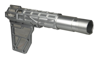 Aluminum Grey Silver Stabilizing Pistol Brace For AR Pistols