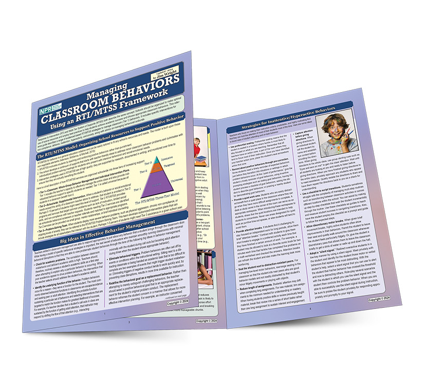 Managing Classroom Behaviors using an RTI/MTSS Framework