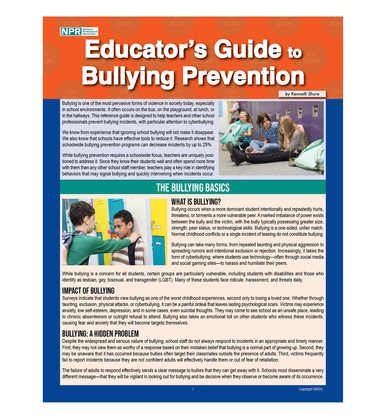 Educator’s Guide to Bullying Prevention