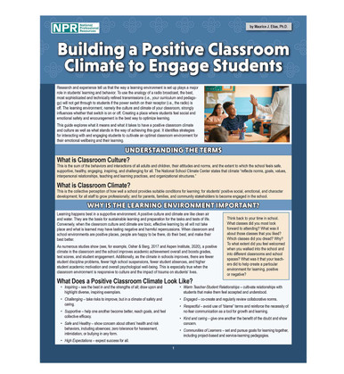 Building a Positive Classroom Climate to Engage Students