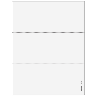 9ONEPERF05 - Blank 1099 3up Perforated Paper - NelcoSolutions.com