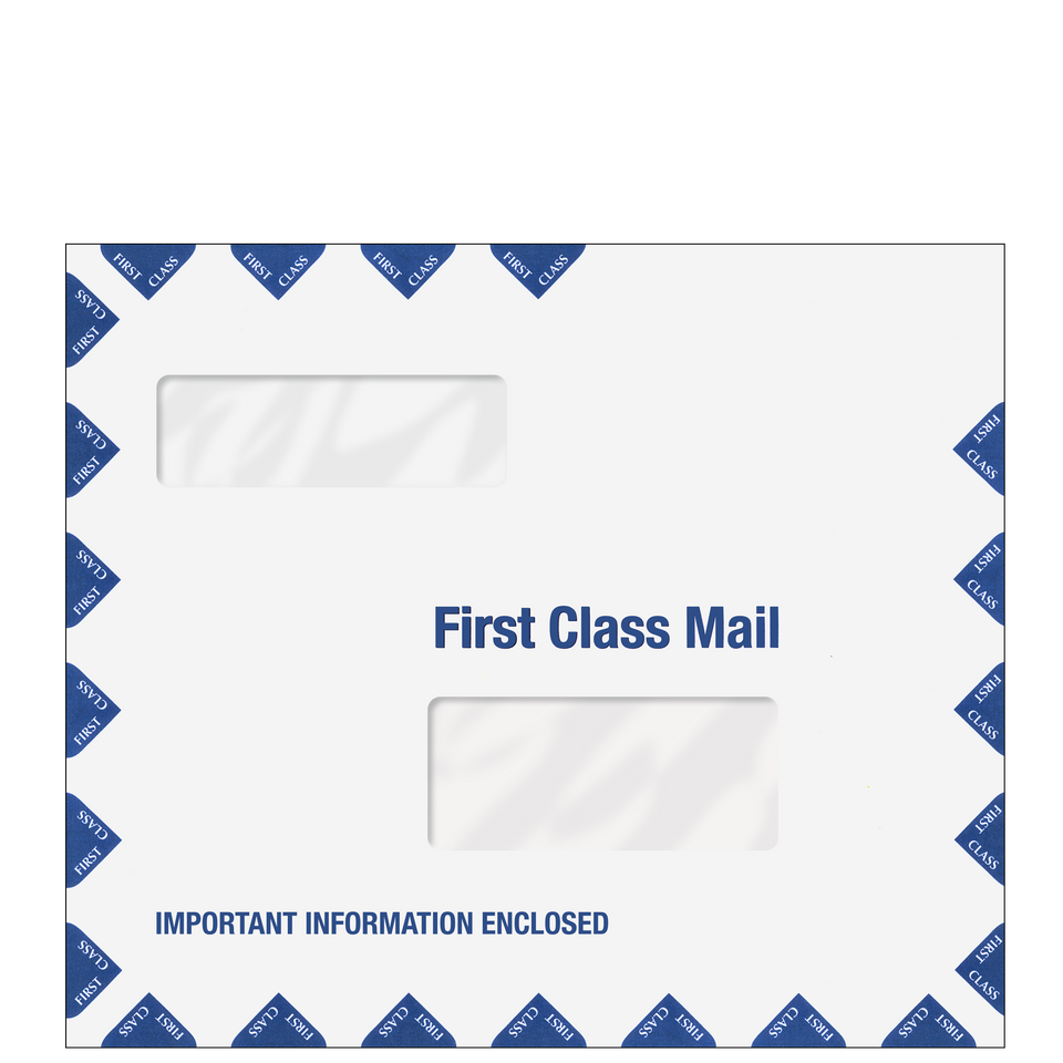 80326 - 9.5 x 11.5 Double Window First Class Envelope - NelcoSolutions.com