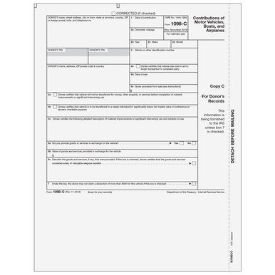 B1098CC05 - Form 1098-C - Contributions of Motor Vehicles, Boats, and ...