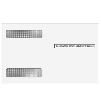 4356S - 4up W-2 Alternate Double Window Envelopes - Horizontal (Self ...