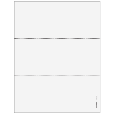 9ONEPERF05 - Blank 1099 3up Perforated Paper - NelcoSolutions.com