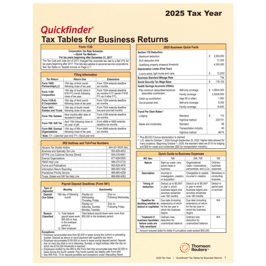 QLBP - Tax Table Business Return Quickfinder Handbook - NelcoSolutions.com