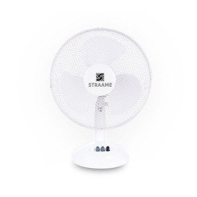 12 inch Desk Fan Adjustable Indoor Electric 3 Speed Options White ...