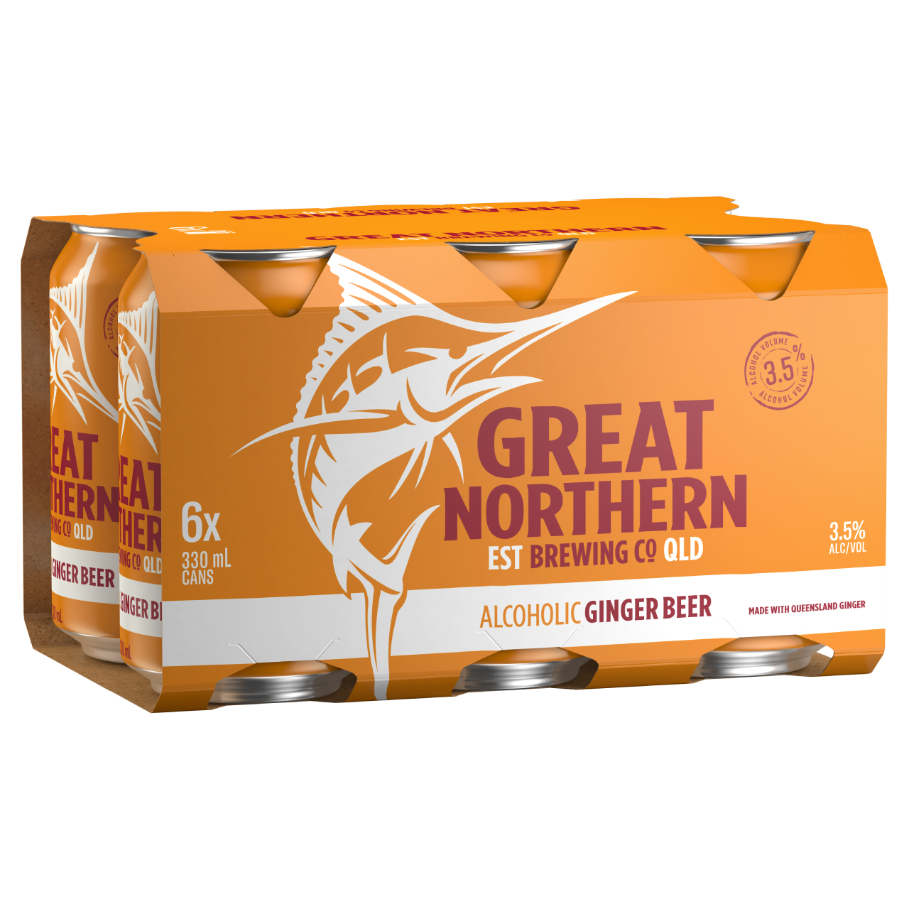 Great Northern Ginger Beer 3.5% 330mL Can 24 Pack - Club Connect