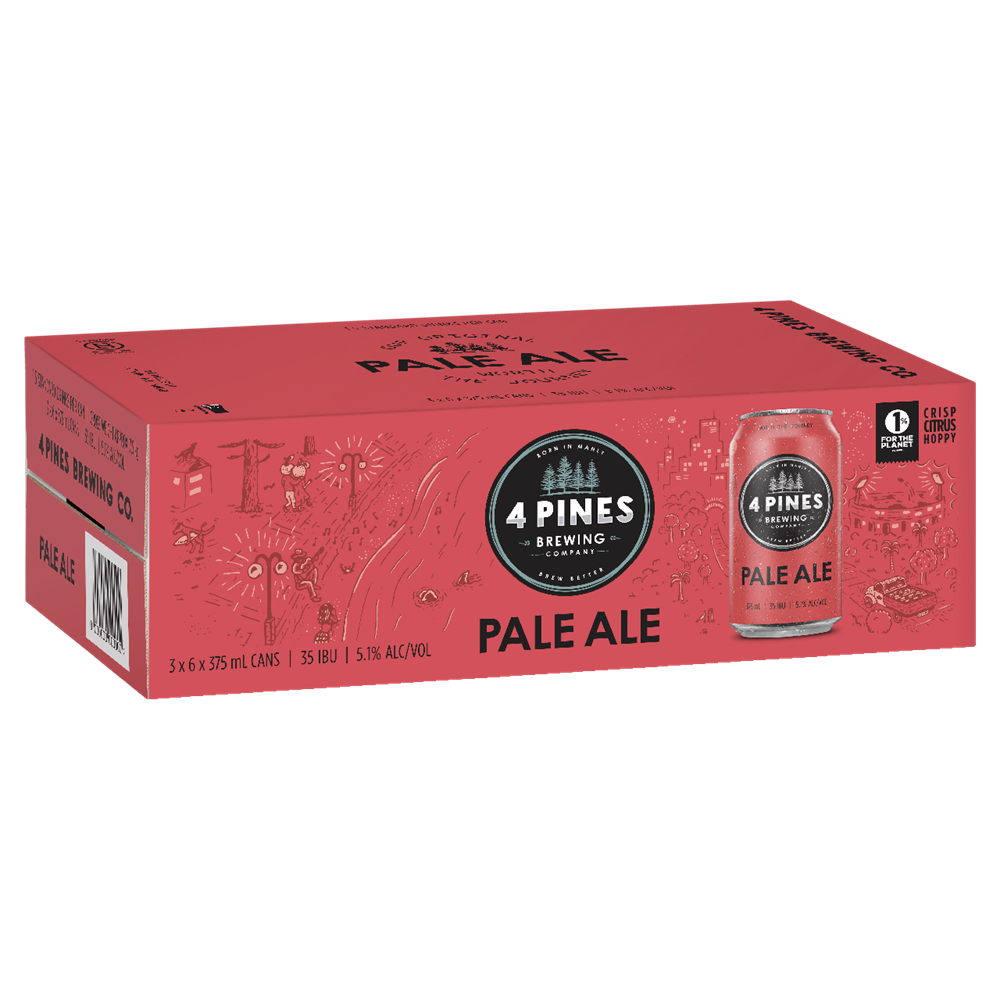 4 Pines Pale Ale 375mL Cans 18 Pack - Club Connect