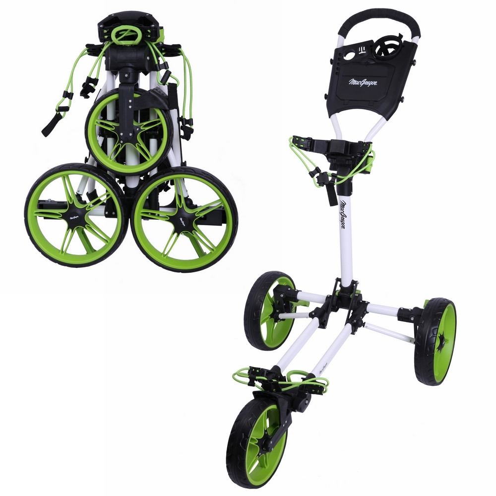 MacGregor Golf Flat Fold 3 Wheel Golf Cart / Trolley - Folds Completely ...
