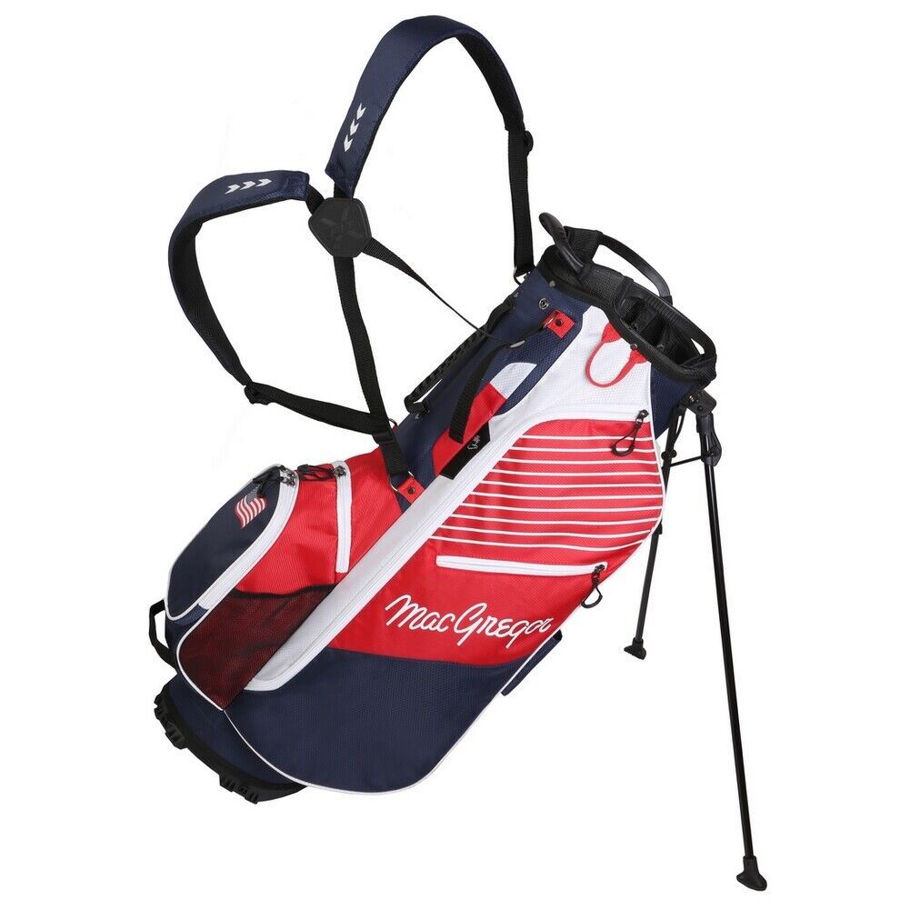 MacGregor Golf VIP 14 Divider Stand Carry Bag, USA Flag - GolfDivision.com