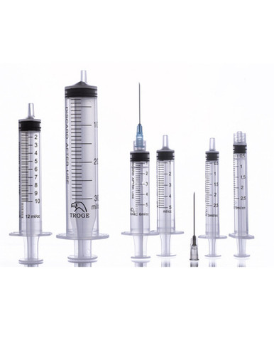 Troge 3-Part Syringes, Luer Lock | MedLamps UK