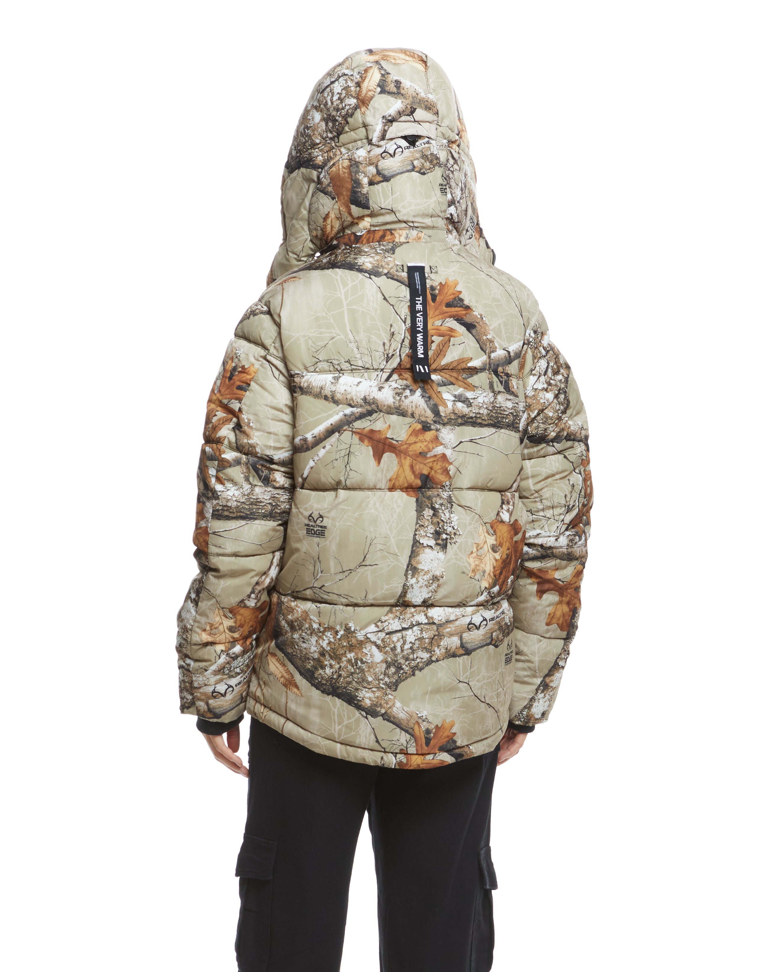 The Very Warm Hooded Puffer Desert Camo Unisex Jacket | Realtree EDGE ...
