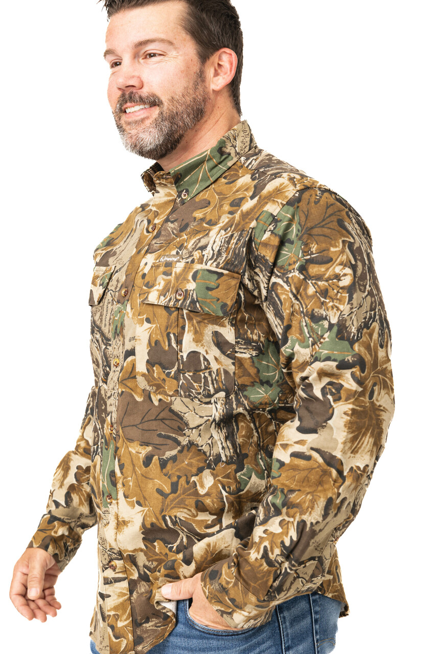 Realtree Button Down Long Sleeve Men's Camp Shirt | Advantage Classic