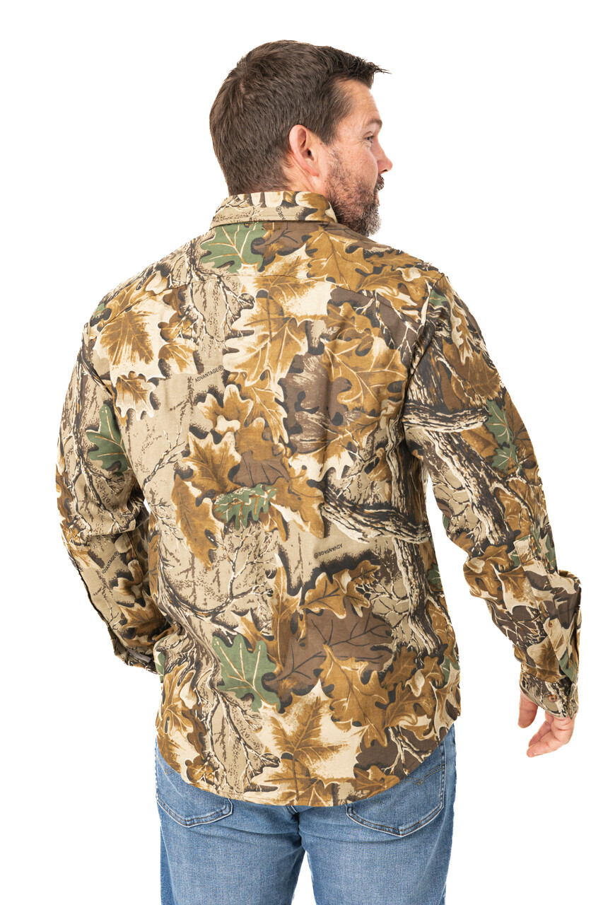 Realtree Button Down Long Sleeve Men's Camp Shirt | Advantage Classic