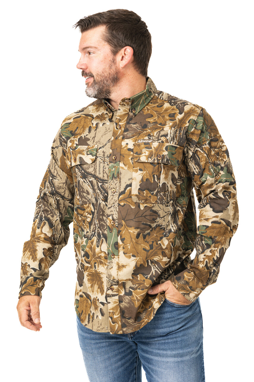 Realtree Button Down Long Sleeve Men's Camp Shirt | Advantage Classic