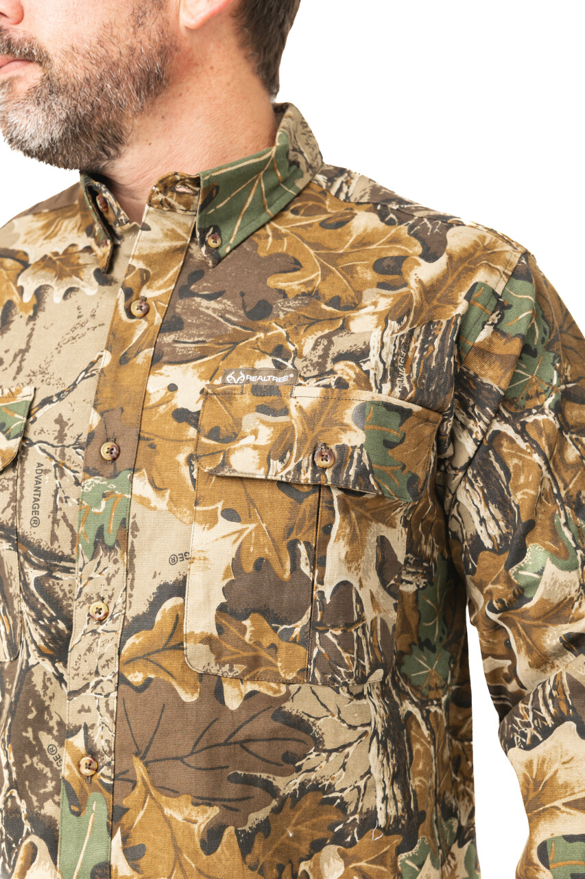 Realtree Button Down Long Sleeve Men's Camp Shirt | Advantage Classic