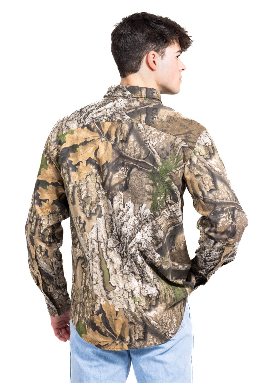 Realtree Button Down Long Sleeve Men's Camp Shirt | APX