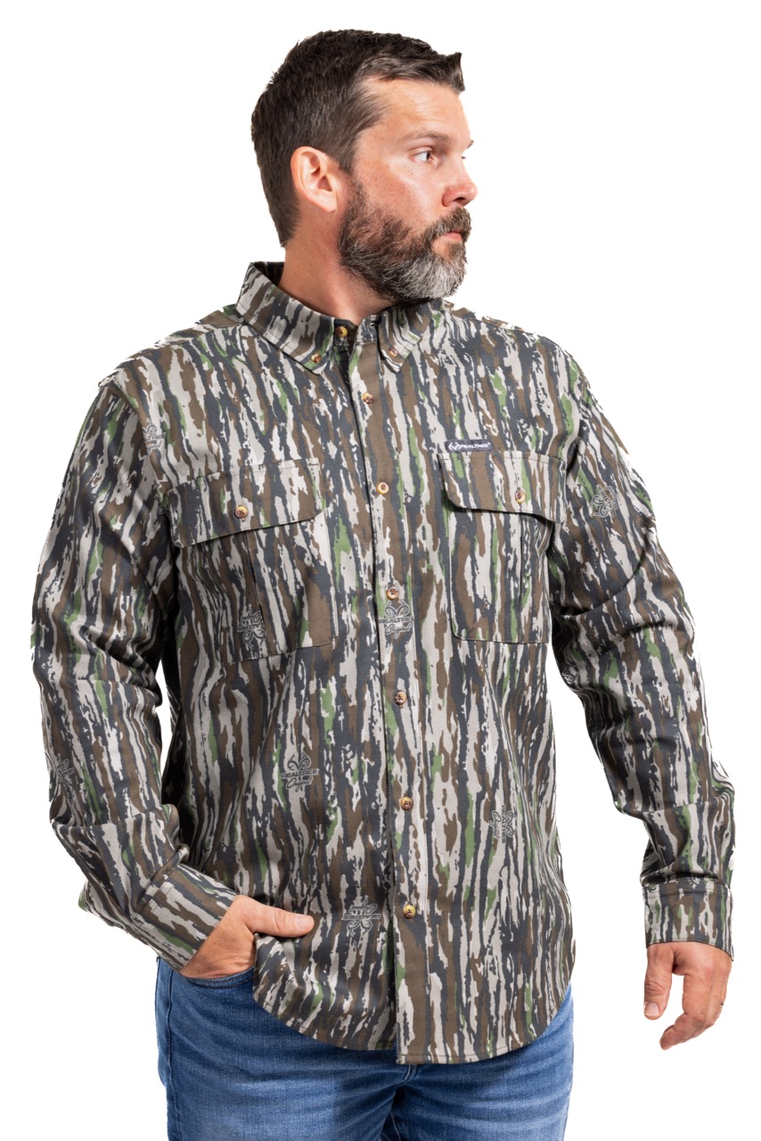 Realtree Button Down Long Sleeve Men's Camp Shirt | Original