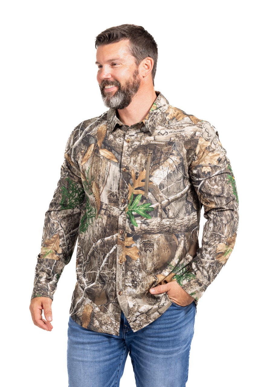 Realtree Button Down Long Sleeve Men's Shirt | EDGE