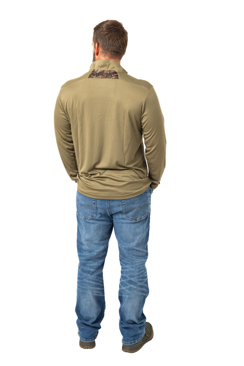 Realtree Men's Lodge Performance 1/4 Zip Wind Shirt | APX