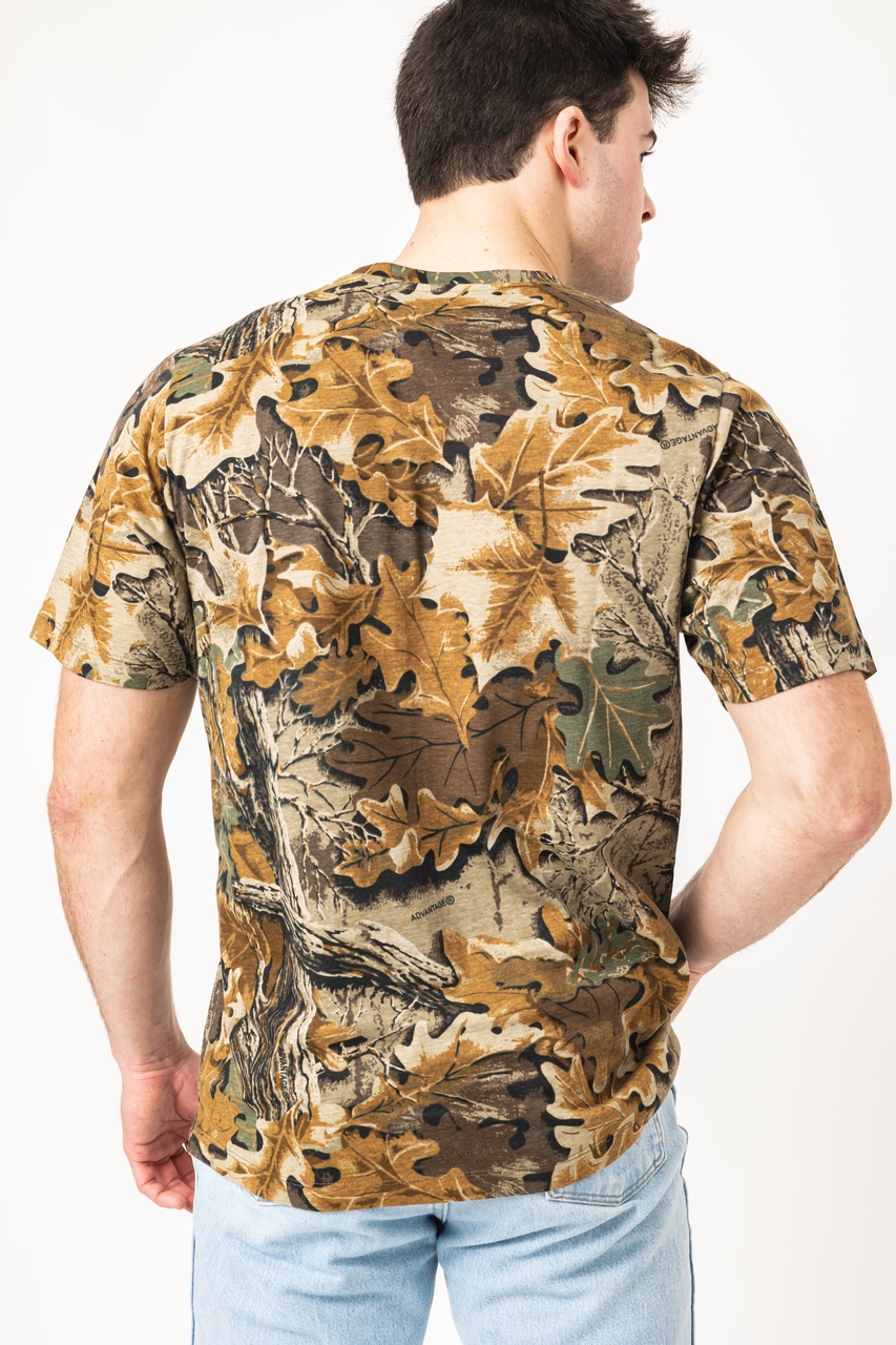 Realtree Men's Short Sleeve Cotton Shirt | Advantage Classic
