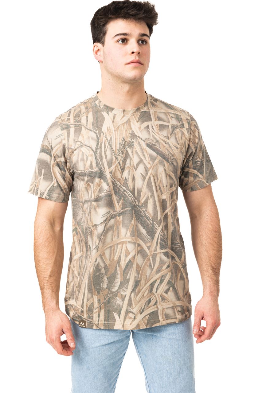 Realtree Tri Blend Short Sleeve Men's Crew Neck Shirt | Wetlands