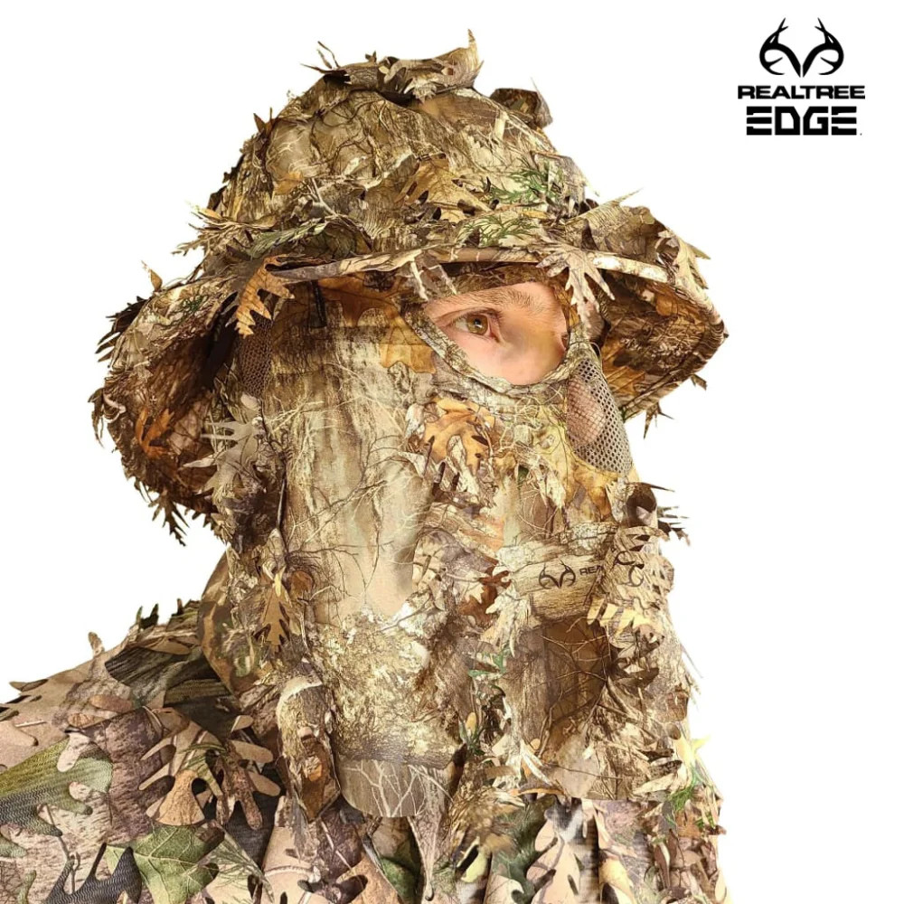 QuikCamo Unisex 2-in-1 Leafy Hunting Face Mask and Bucket Hat ...