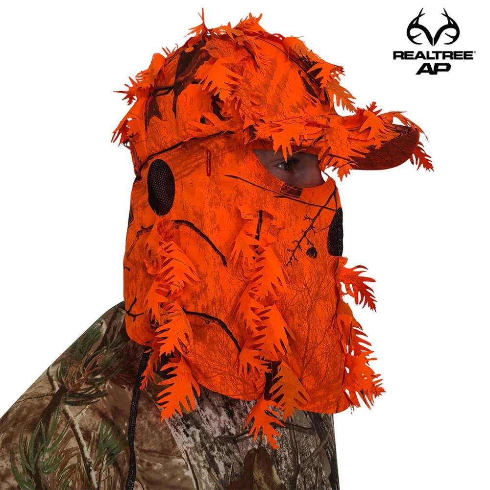 QuikCamo Men's 2-in-1 Leafy Hunting Face Mask & Ball Cap | Realtree Camo