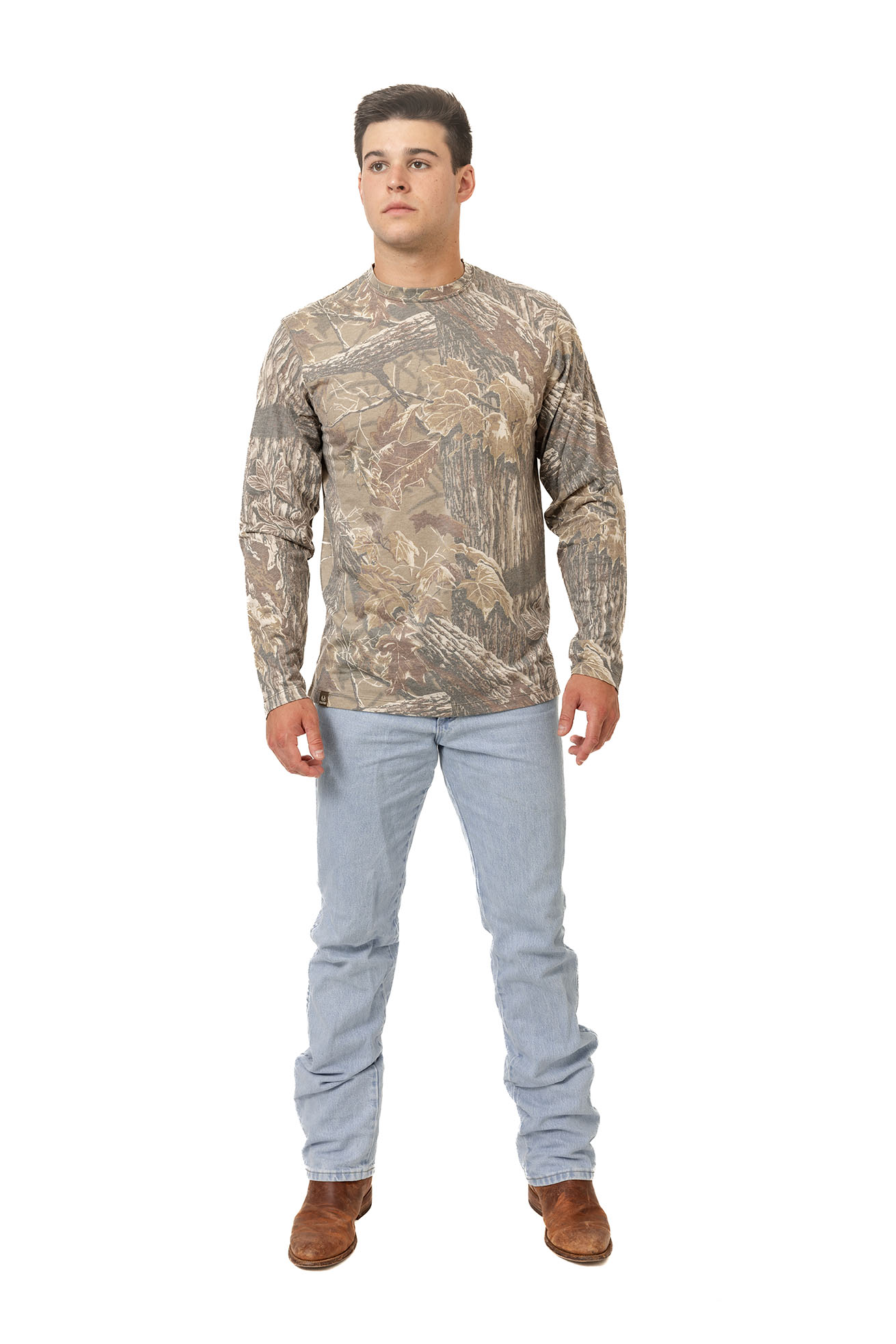 Realtree Long Sleeve Tri-Blend Men's Shirt | Xtra Gray