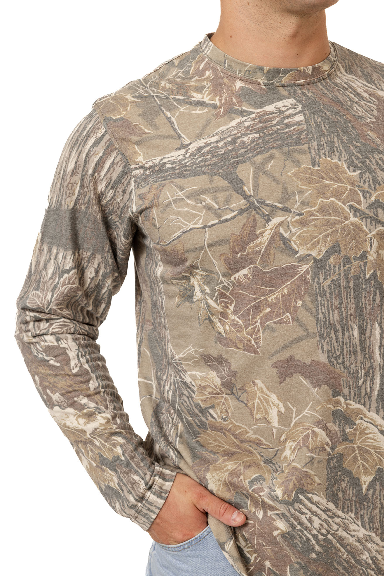 Realtree Long Sleeve Tri-Blend Men's Shirt | Xtra Gray