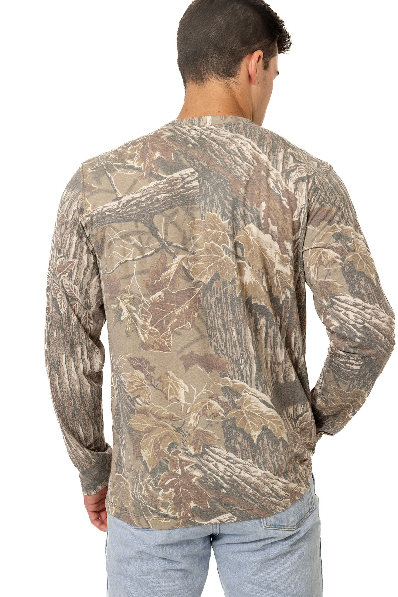 Realtree Long Sleeve Tri-Blend Men's Shirt | Xtra Gray