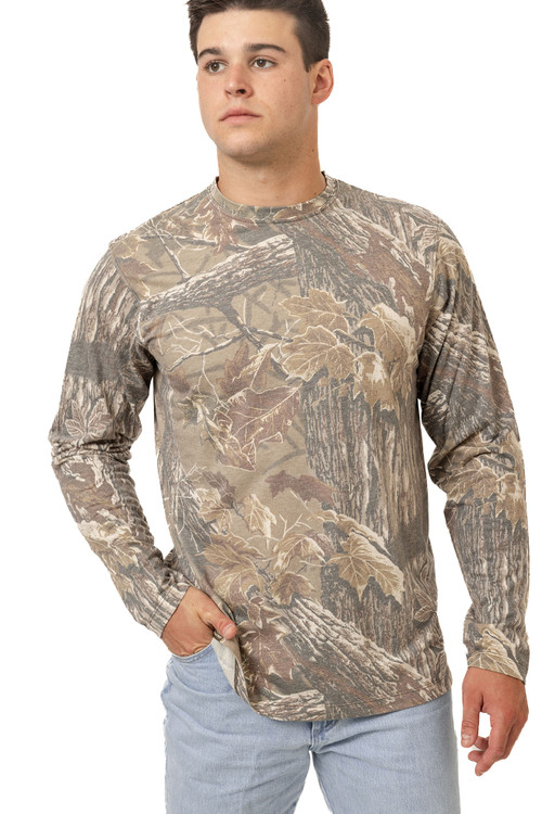Realtree Long Sleeve Tri-Blend Men's Shirt | Xtra Gray