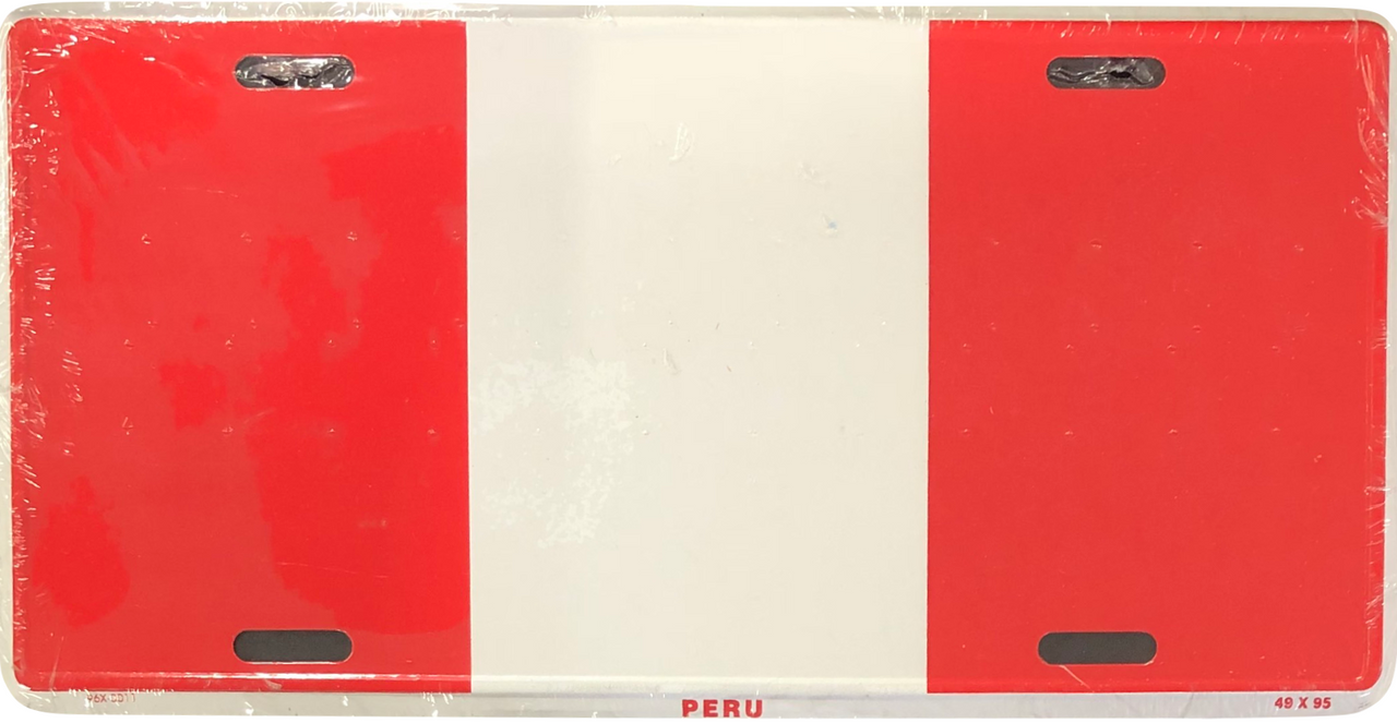 PERU LICENSE PLATE - Military Depot