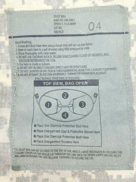 JSLIST Bag ACU Digital Camo – US Army Issue - NSN 8465-01-540-9951 ...