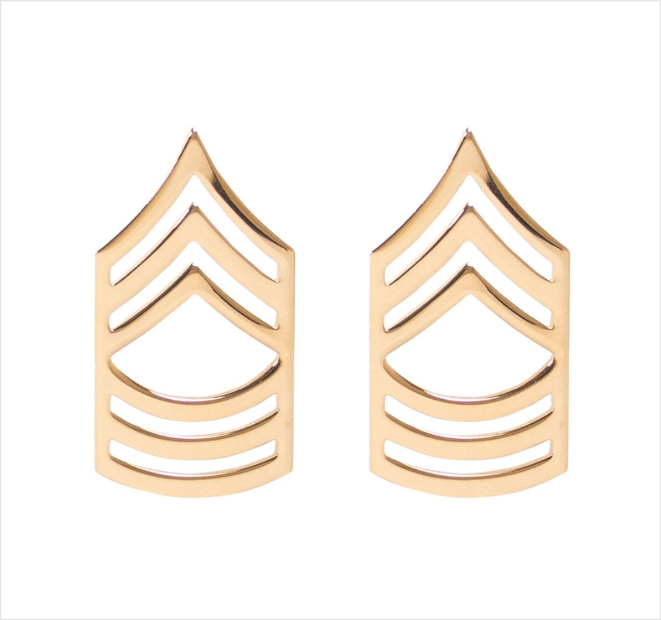 ARMY CHEVRON: MASTER SERGEANT - GOLD - Military Depot