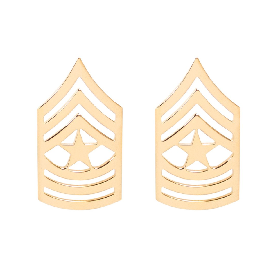 ARMY CHEVRON: SERGEANT MAJOR - GOLD - Military Depot