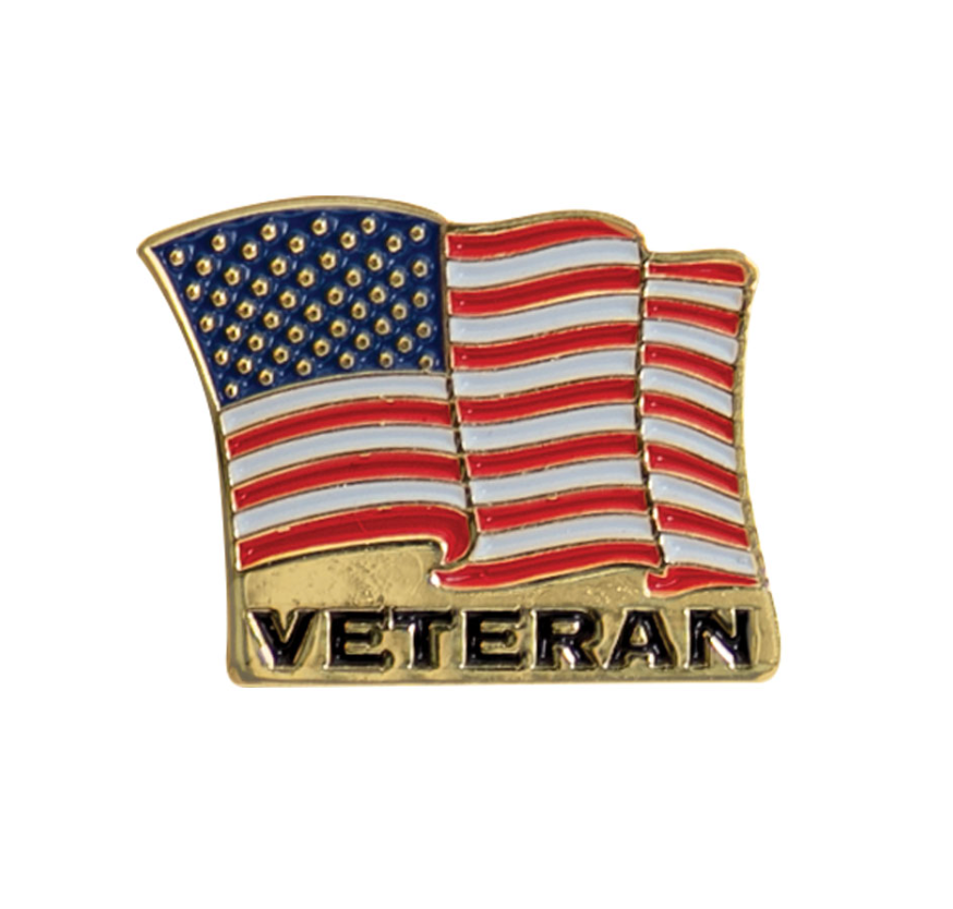 Veteran US Flag Pin One Size/Red / White / Blue - Military Depot