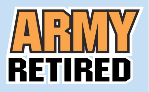 US Army Retired Rectangular Sticker Decal 3"x4.75" - Military Depot