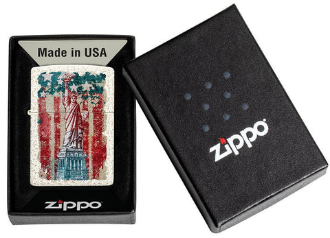 Statue Of Liberty Mercury Glass Zippo Lighter - Military Depot