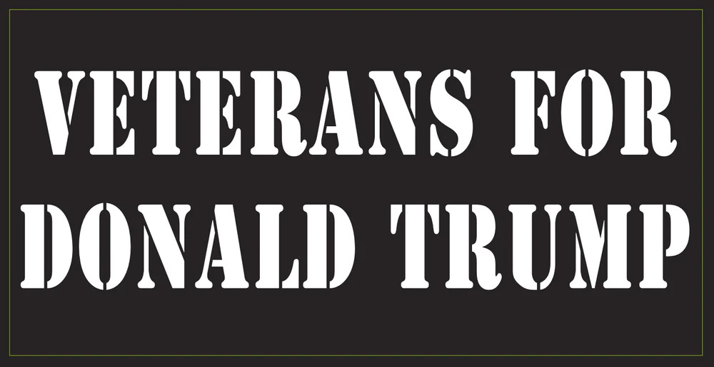 Veterans For Donald Trump Bumper Sticker - Military Depot