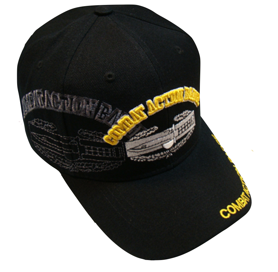 Combat Action Badge Cap - Black - Military Depot
