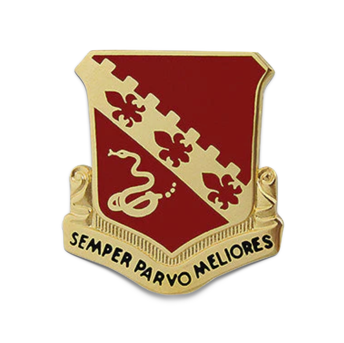 130th Field Artillery Regiment Unit Crest (Semper Parvo Meliores ...