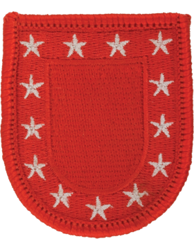 Red with White Stars Army Beret Flash - Military Depot